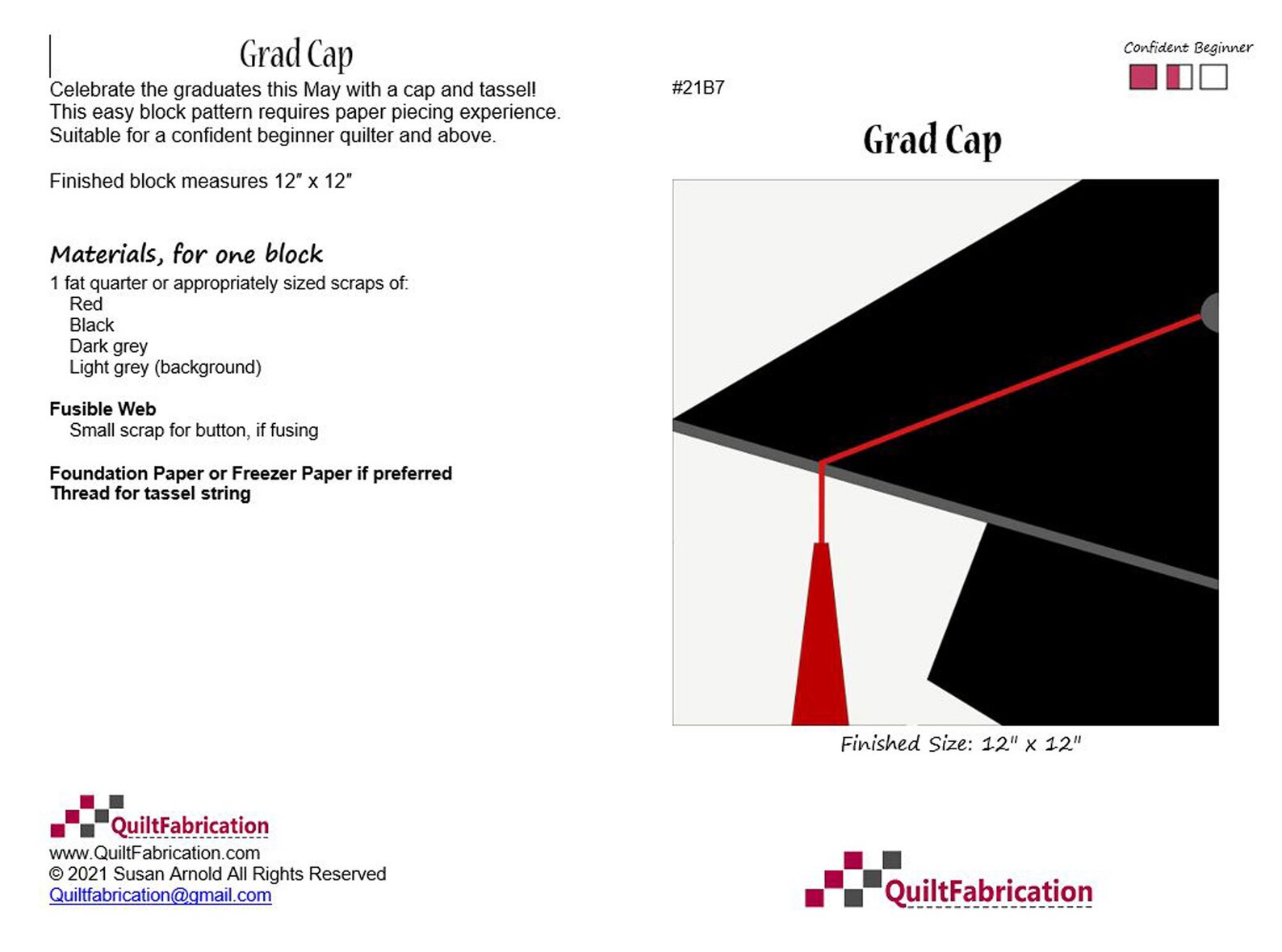 Grad Cap Quilt Block Graduation Gift School Quilt Block - Etsy