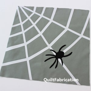 Spider Web Quilt Block, Easy Beginner Applique Pattern, Halloween PDF ...