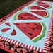 Watermelon Twist, Picnic Table Runner Decoration, PDF Quilt Pattern ...