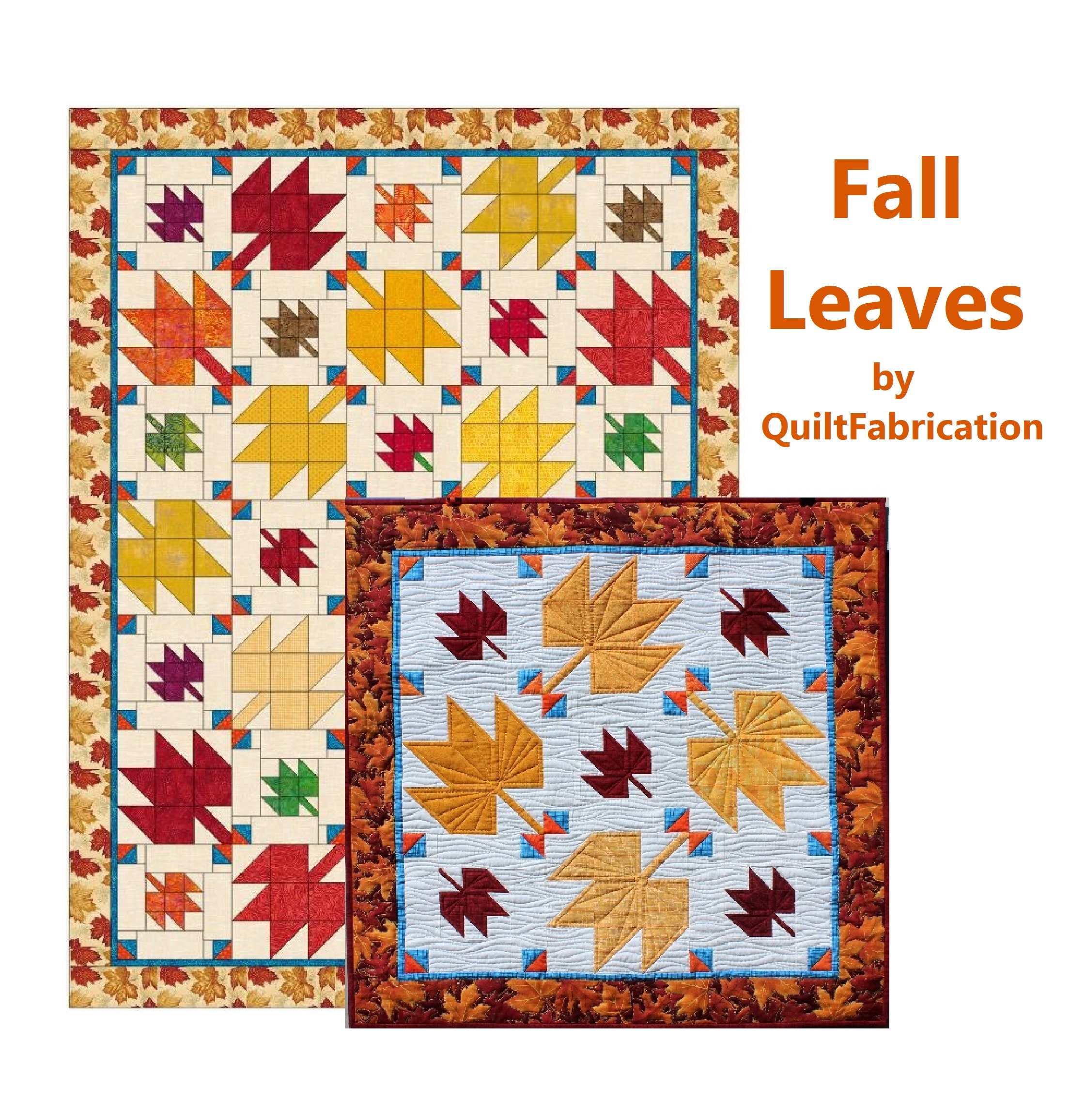 Fall Leaves Easy Multi Size Quilt Pattern Fall Leaf Decor - Etsy