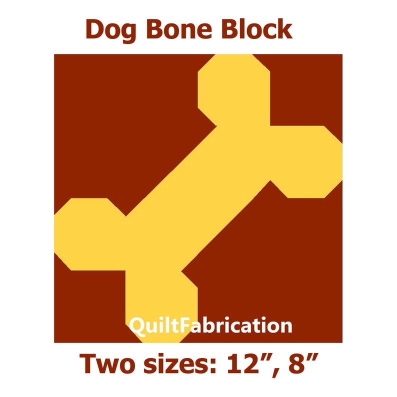 Dog Bone Quilt Block Pattern: Beginner Friendly (PDF Download) - Etsy