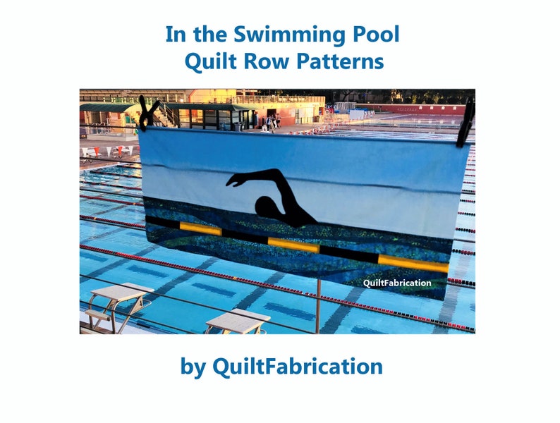 Swimming Silhouettes Quilt Row Pattern: Applique Swim Strokes (PDF ...
