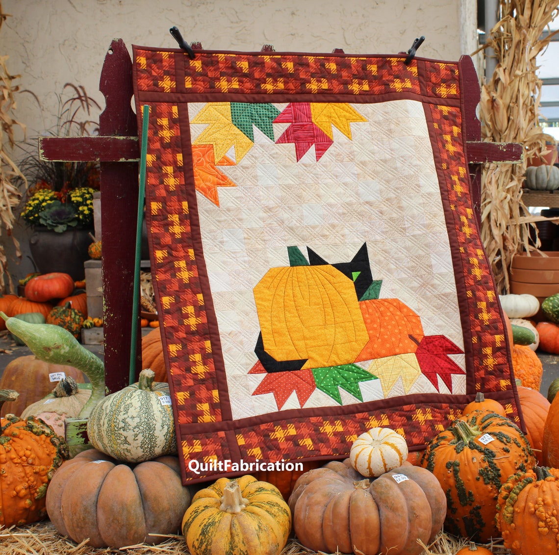Pumpkin Peek-a-boo Fall Wall Hanging Easy Quilt Pattern - Etsy