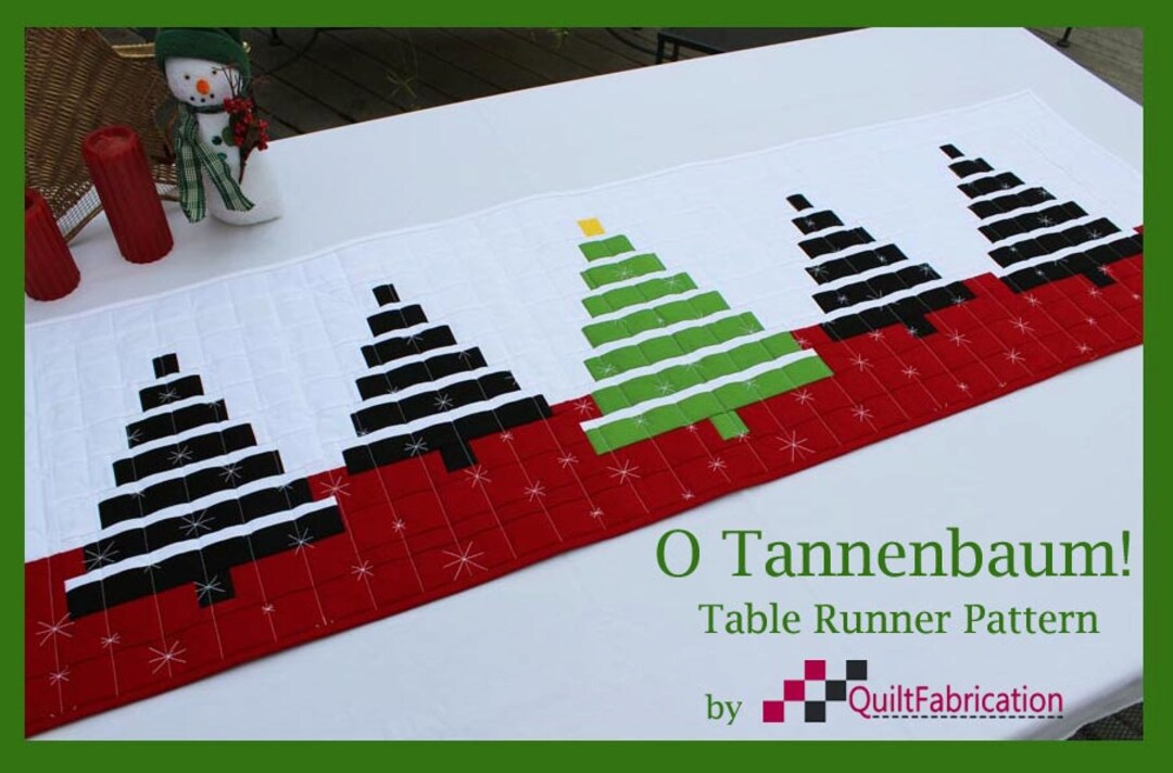 O Tannenbaum Christmas Tree Table Runner Quilt Pattern (PDF) - Etsy