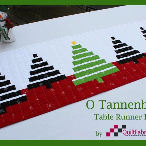 O Tannenbaum Christmas Tree Table Runner PDF Quilt Pattern - Etsy