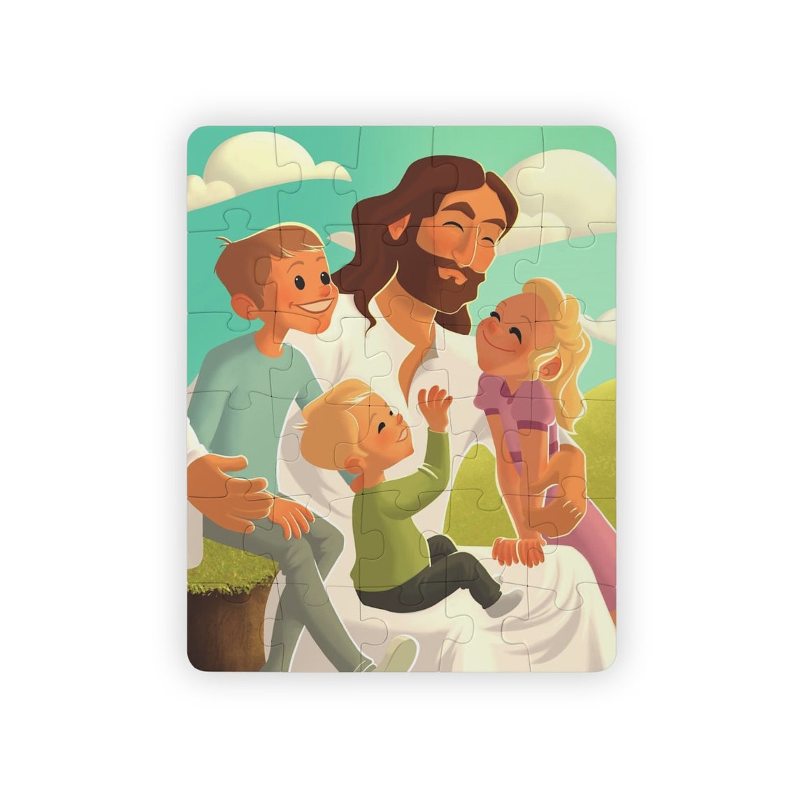 Jesus With Children - Kids' Puzzle, 30-piece - Sunday Christian Puzzles ...