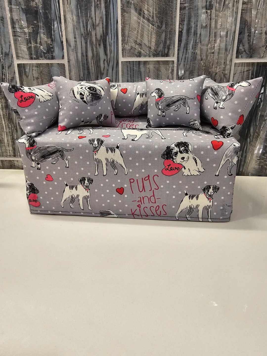 Handmade Pugs & Kisses Couch/sofa Tissue Box Covers - Etsy
