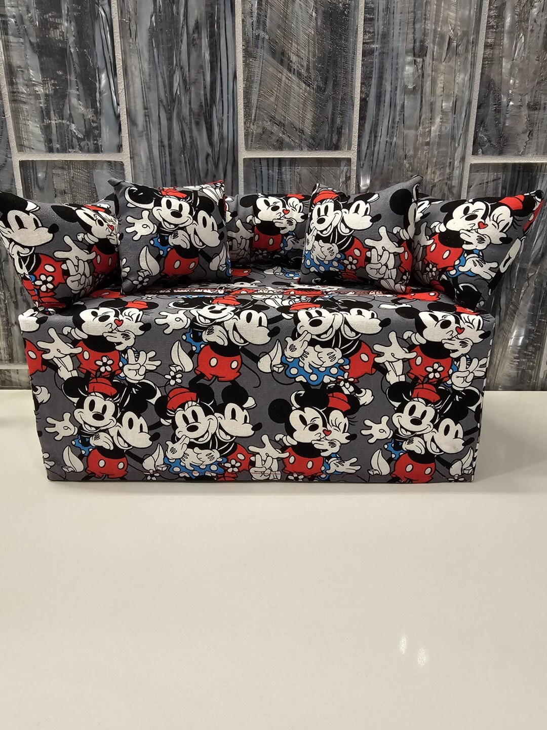 Hand-made Mickey and Minnie Couch/sofa Tissue Box Cover (tissue Box Not ...