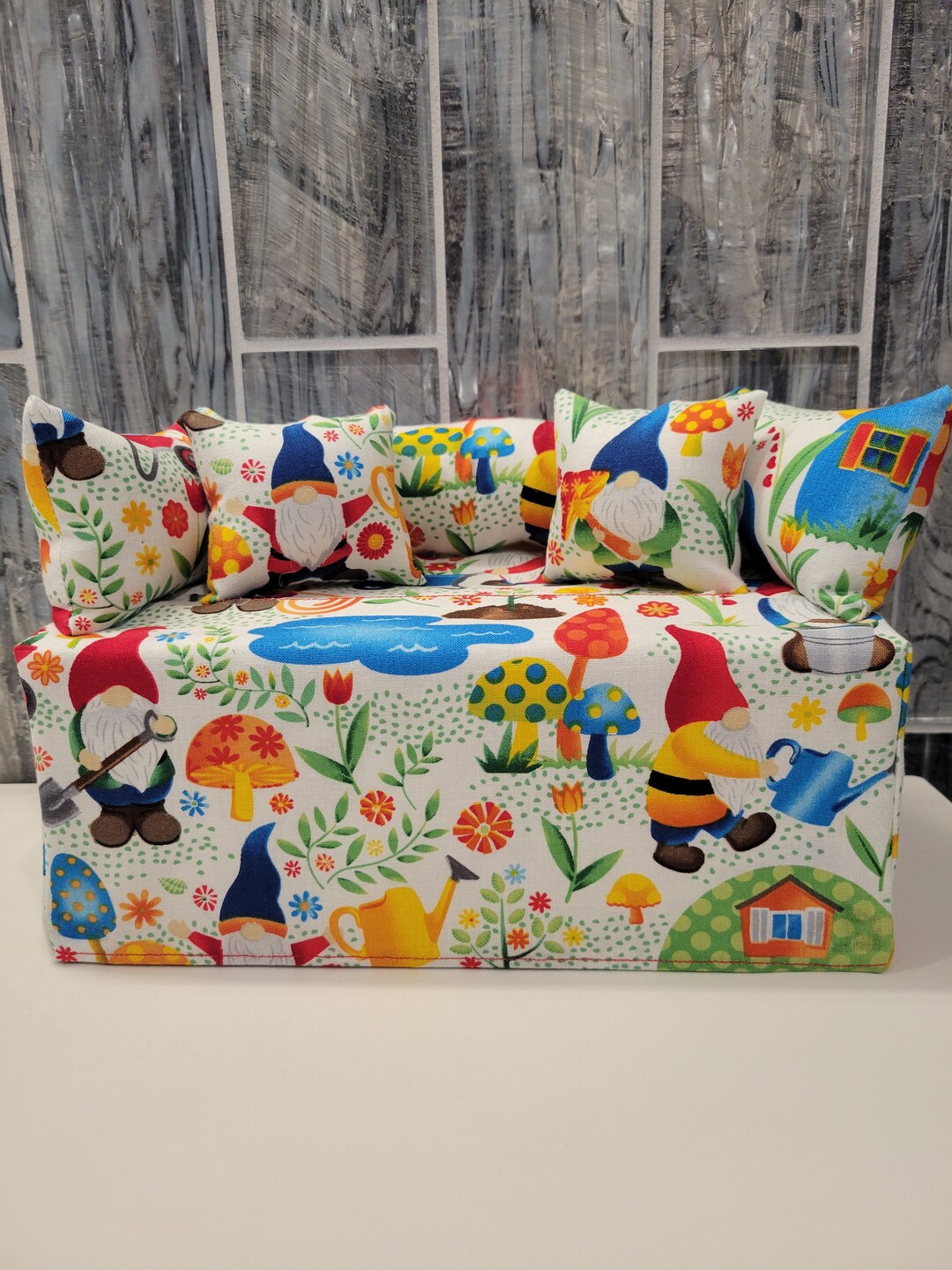Handmade Gnome Couch/sofa Tissue Box Cover (tissue Box Not Included) - Etsy