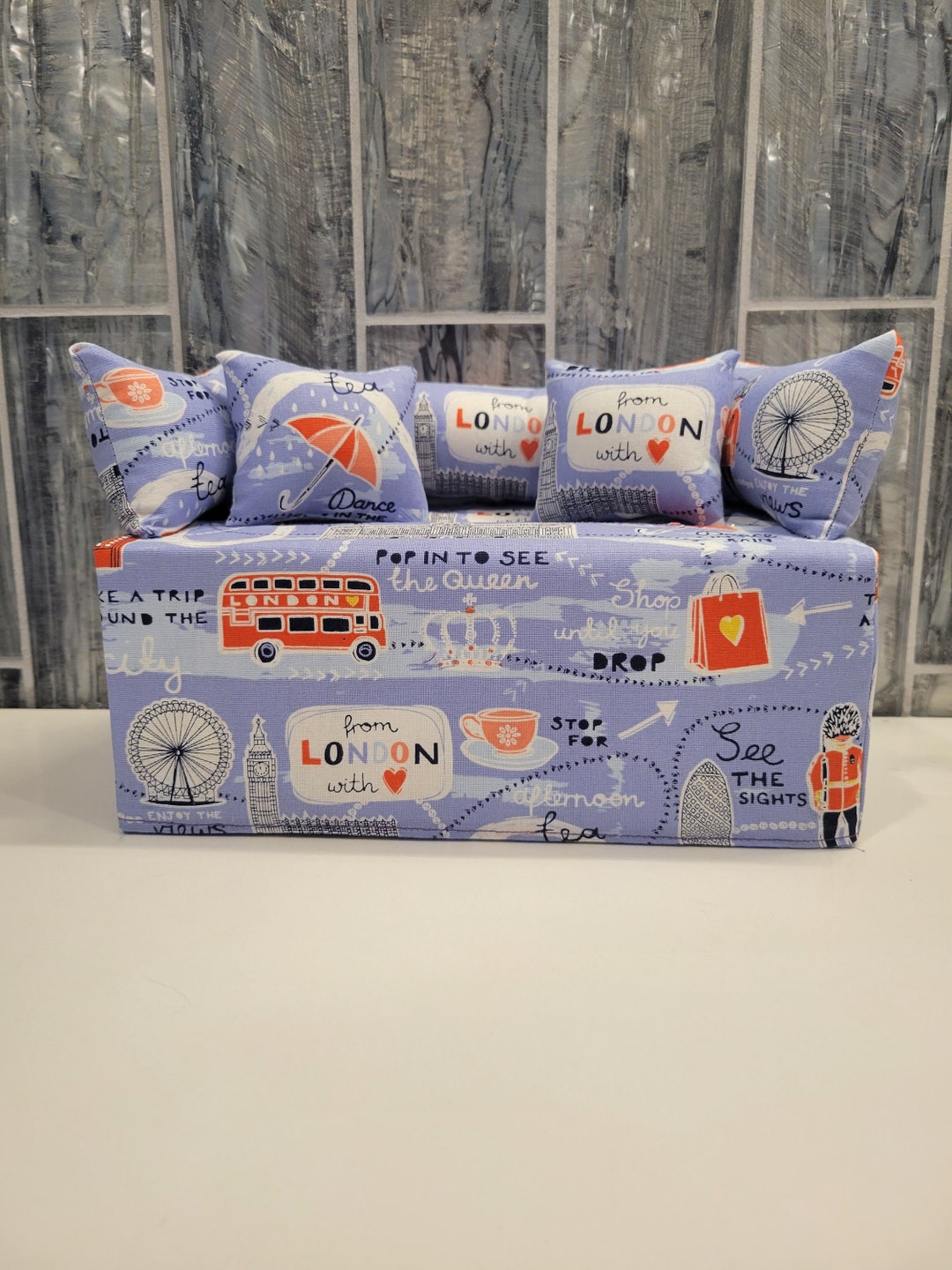 Hand-made London Sofa/couch Tissue Box Cover (tissue Box Not Included ...