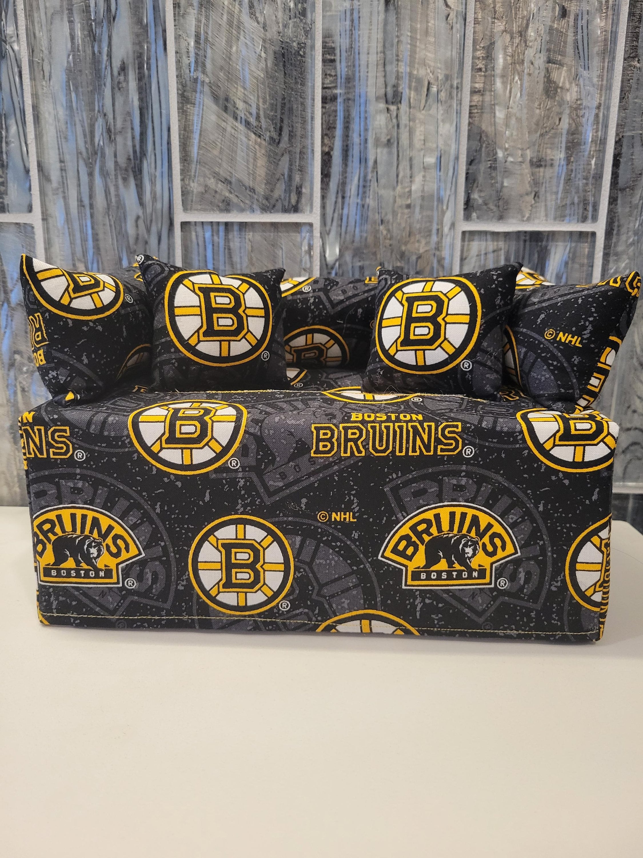 Handmade Boston Bruins Couch/sofa Tissue Box Cover (tissue Box Not ...