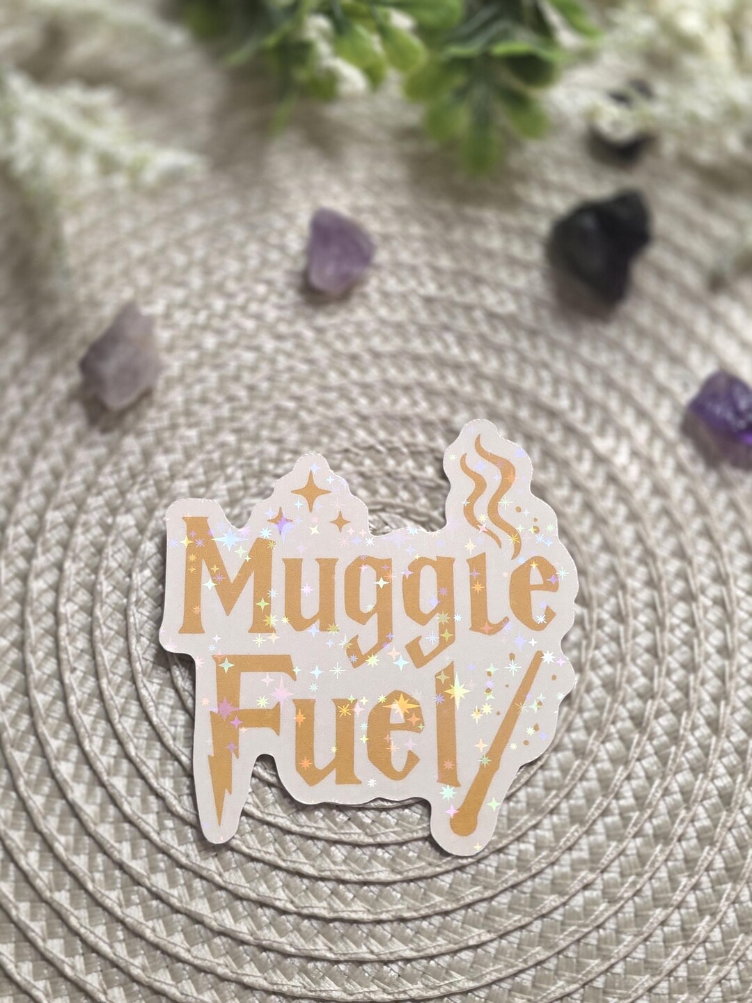 Muggle Fuel Sticker | Holographic Sparkle | Harry Potter Inspired ...