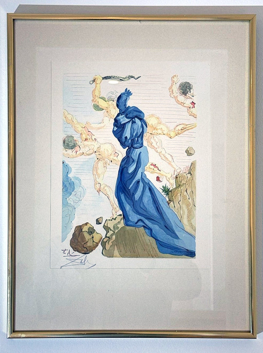 Salvador Dalí Artist Proof Woodcut Print With TWO Dali Signatures - Etsy