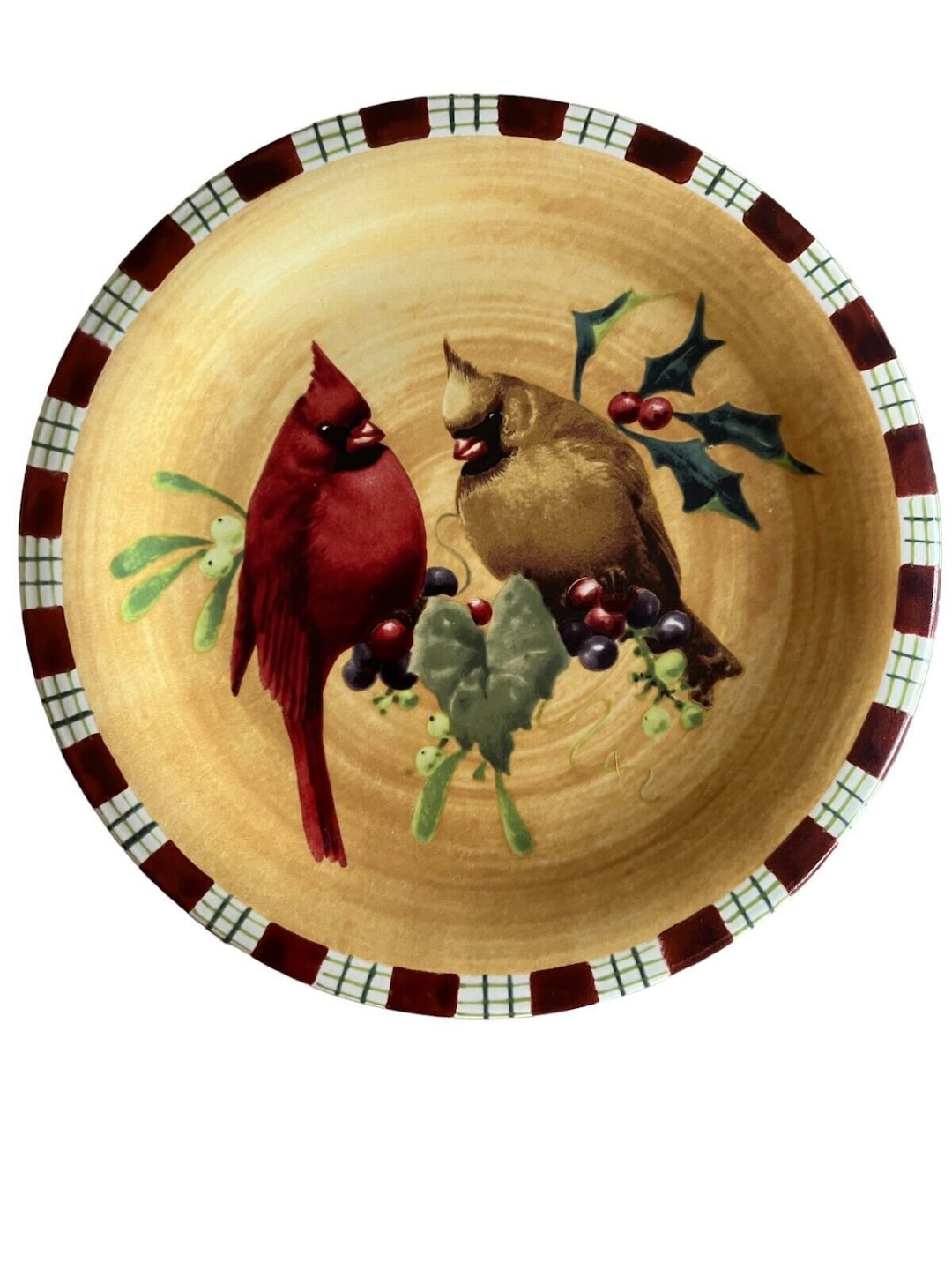 LENOX Winter Greetings Everyday Cardinal Salad Plate - Etsy
