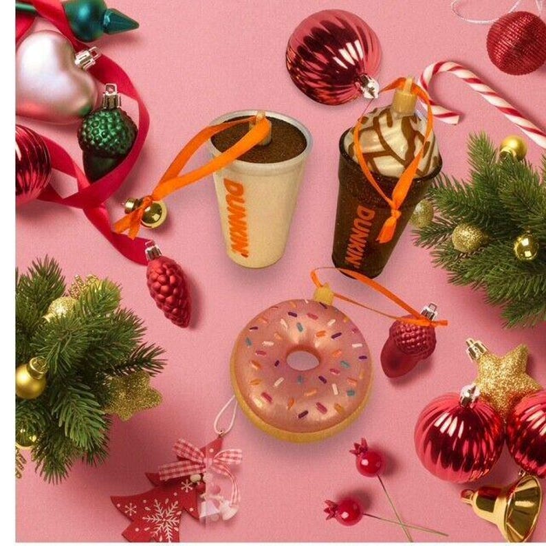 Coffee Collectors 2024 Limited Edition Dunkin Holiday Ornaments 3 Pack ...