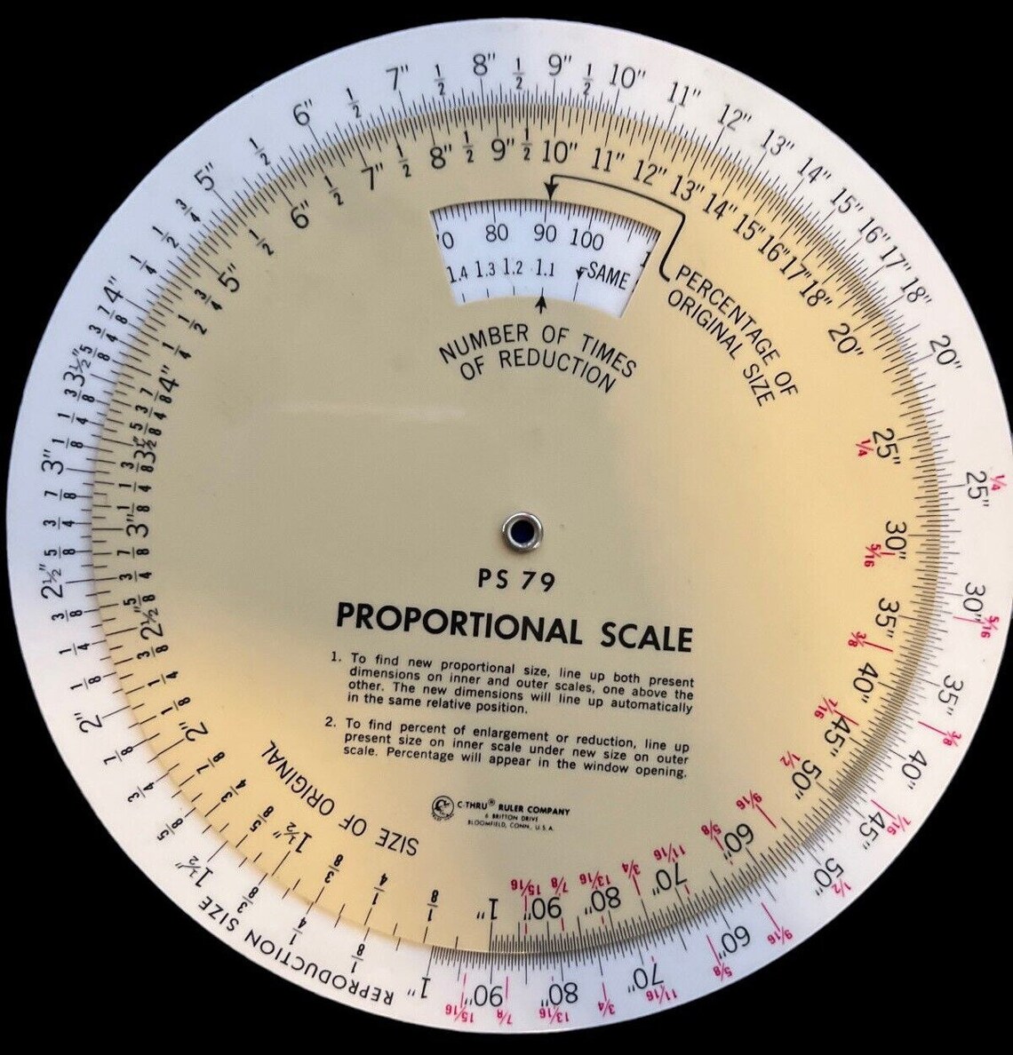 Vintage C-thru Ruler Company Made in USA Proportional Scale PS 79 - Etsy