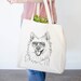 Miki the American Eskimo Canvas Tote Bag Dog Lover Gift - Etsy