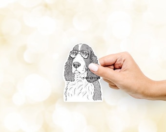 English Springer Spaniel Art Sticker, Dog Vinyl Decal Sticker, 3inch ...