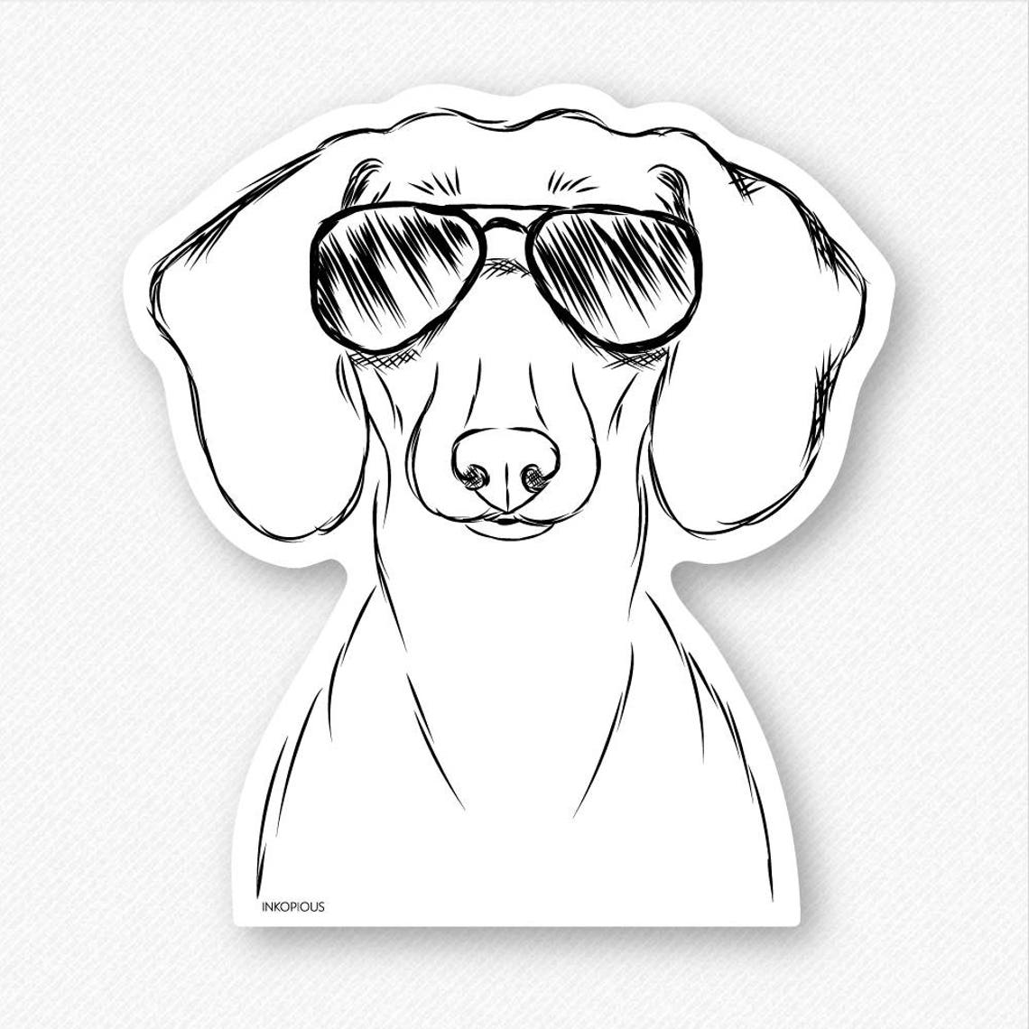 Hans the Dachshund Vinyl Decal Sticker - Gifts for Dog Owner, Dachshund ...