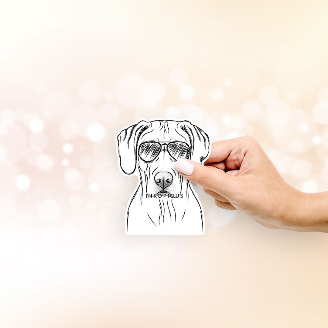 Reid the Rhodesian Ridgeback - Decal Sticker, Gifts for Dog Lovers - Etsy