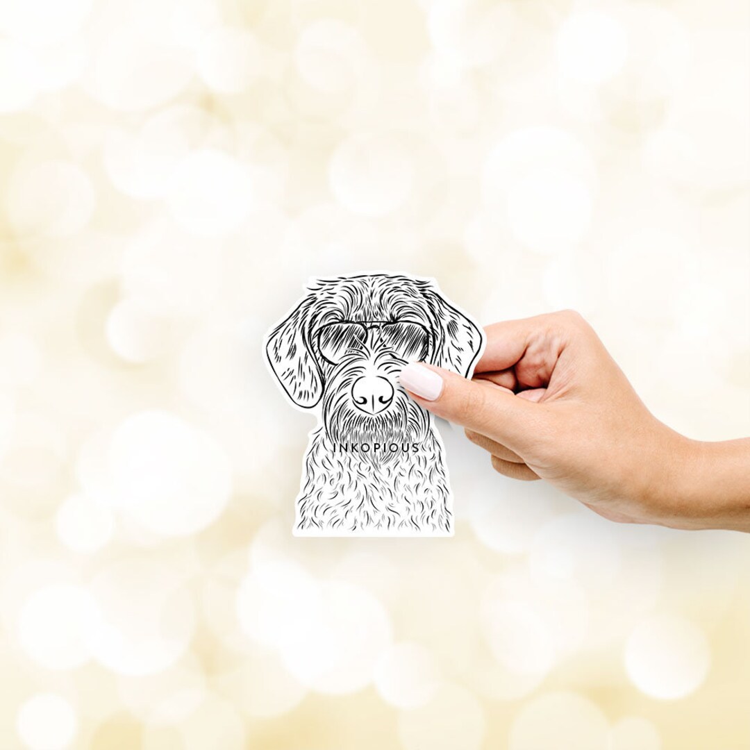 Gus the German Wirehaired Pointer - Decal Sticker, Gifts for Dog Lovers ...