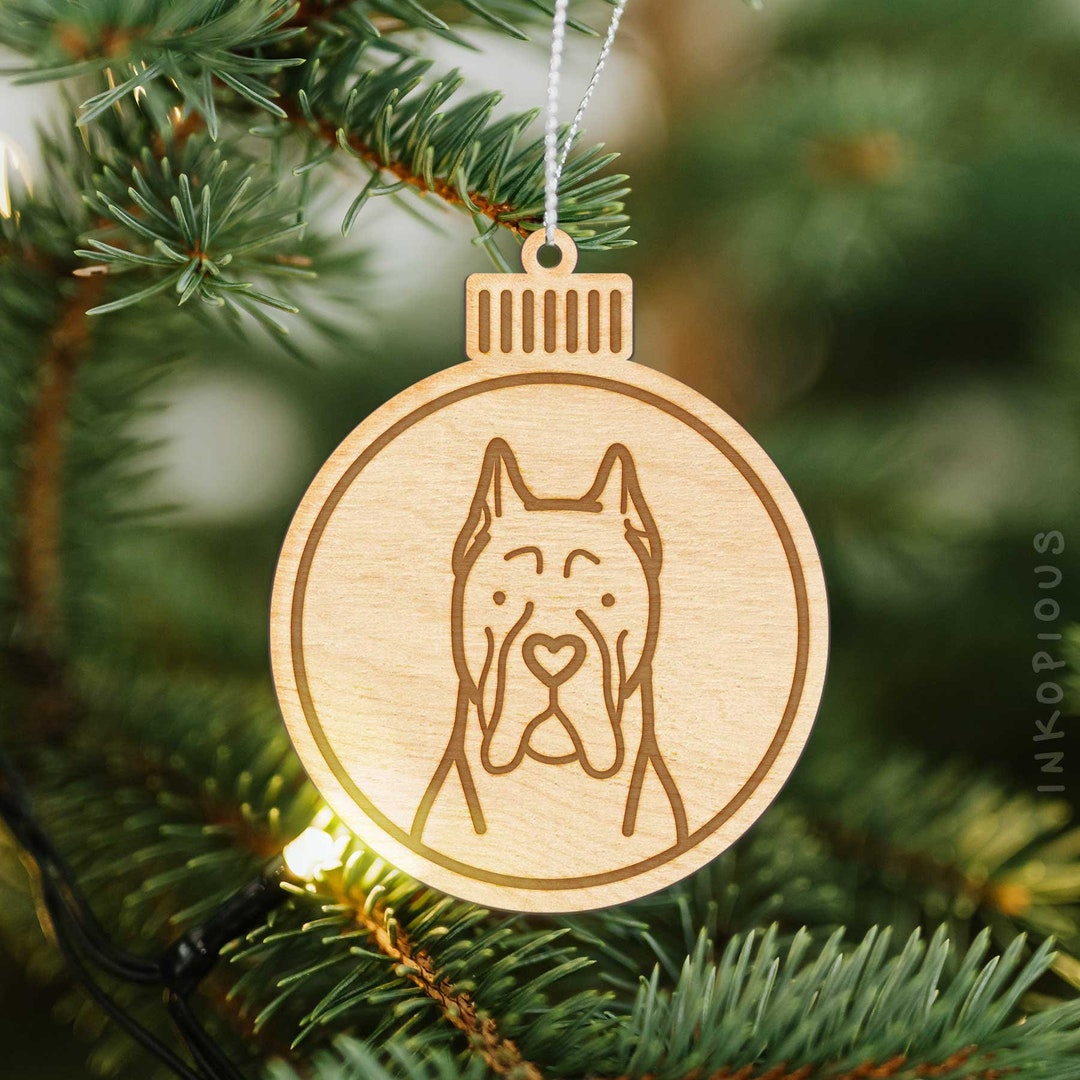 Cane Corso Ornament - Wood Cut Dog Ornament, Wooden Dog Ornaments ...
