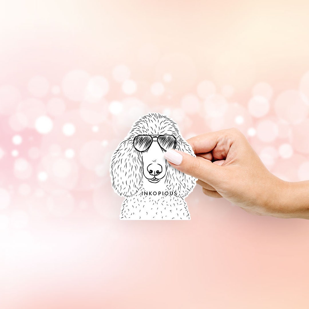 Gio the Poodle Vinyl Decal Sticker - Gifts for Dog Owner, Poodle Lover ...