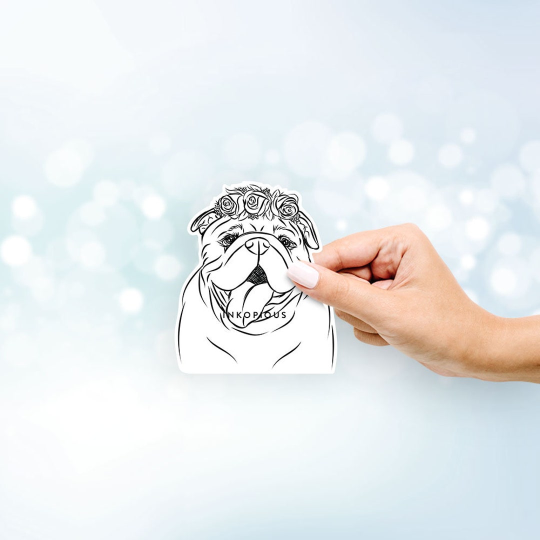 Missy Moo the English Bulldog - Decal Sticker, Gifts for Dog Lovers - Etsy