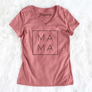 Mama Square Modern V-neck - New Mom Gift - First Mother's Day Present ...