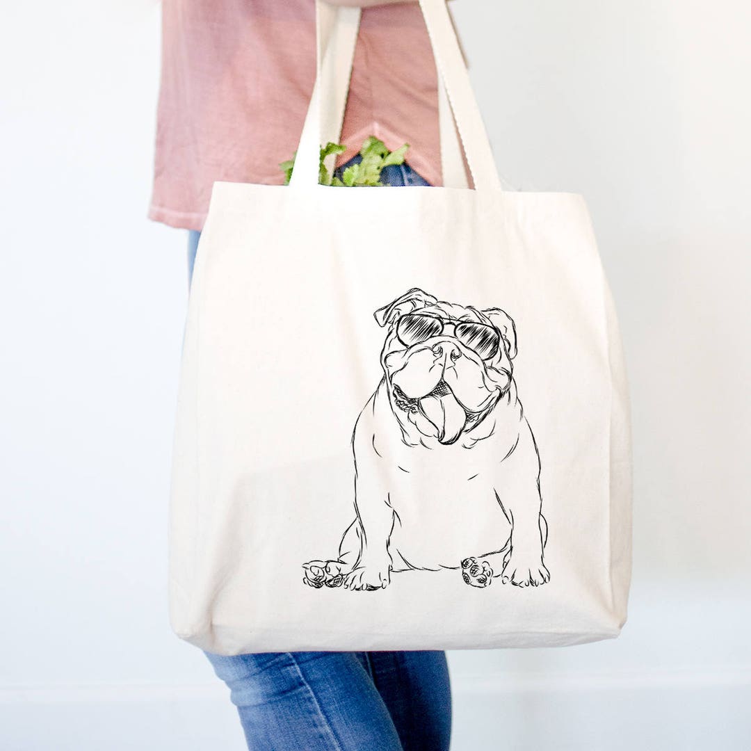 Tank English Bulldog Tote Bag - English Bulldog Art, Gifts for Dog ...