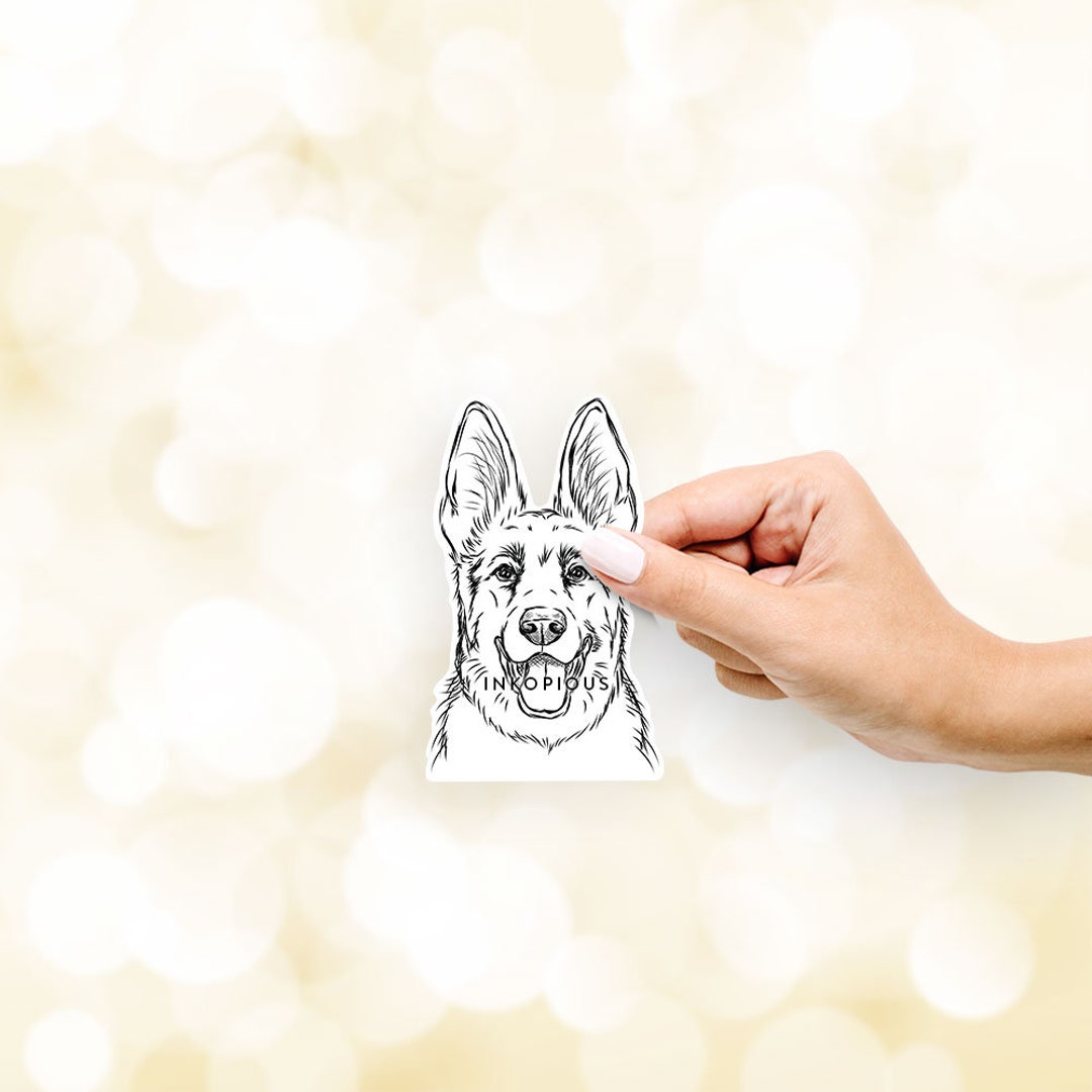 Brutus the German Shepherd Decal Sticker, Gifts for Dog Owner, German ...