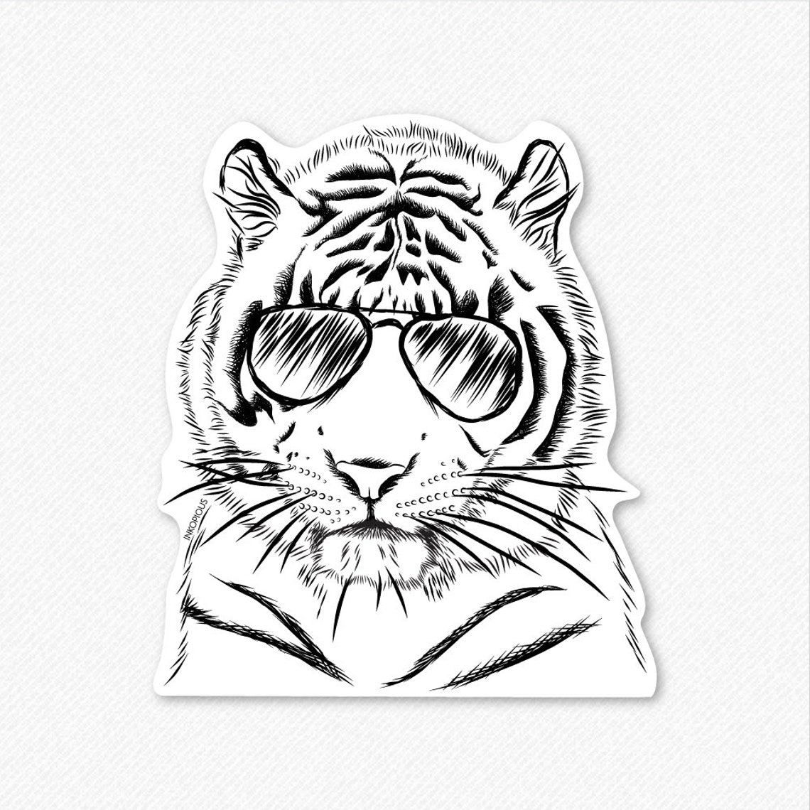 Taz the Tiger - Decal Sticker - Etsy