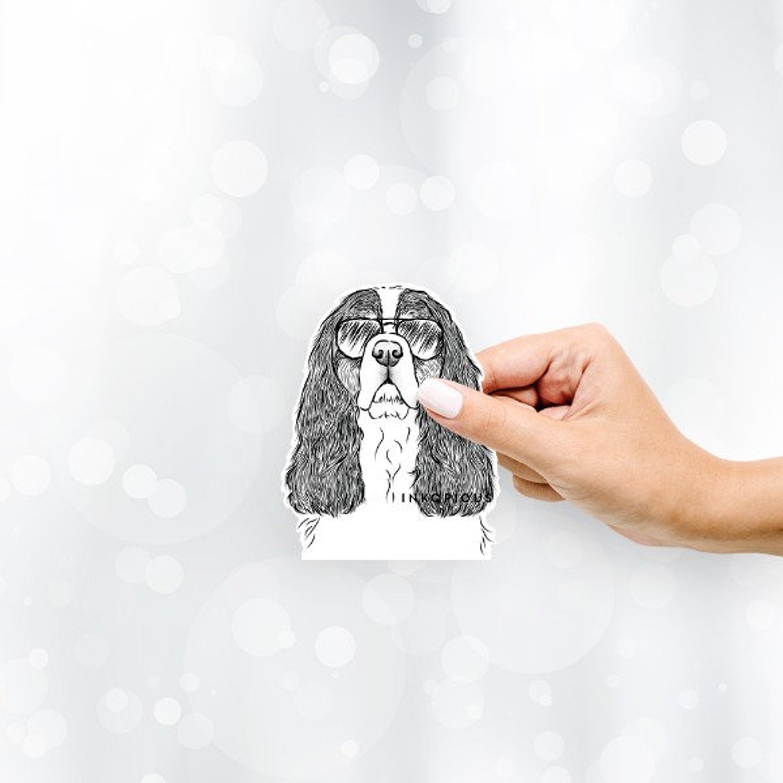 Sebastian the Cavalier King Charles Spaniel Decal Sticker - Etsy