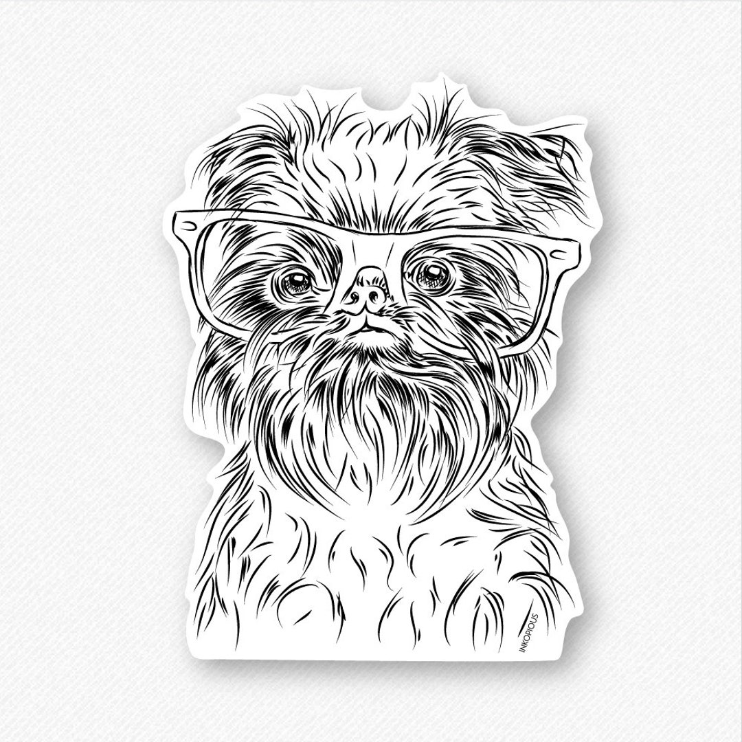 Alo the Brussels Griffon - Dog Decal Sticker, Gifts for Dog Owner, Dog ...