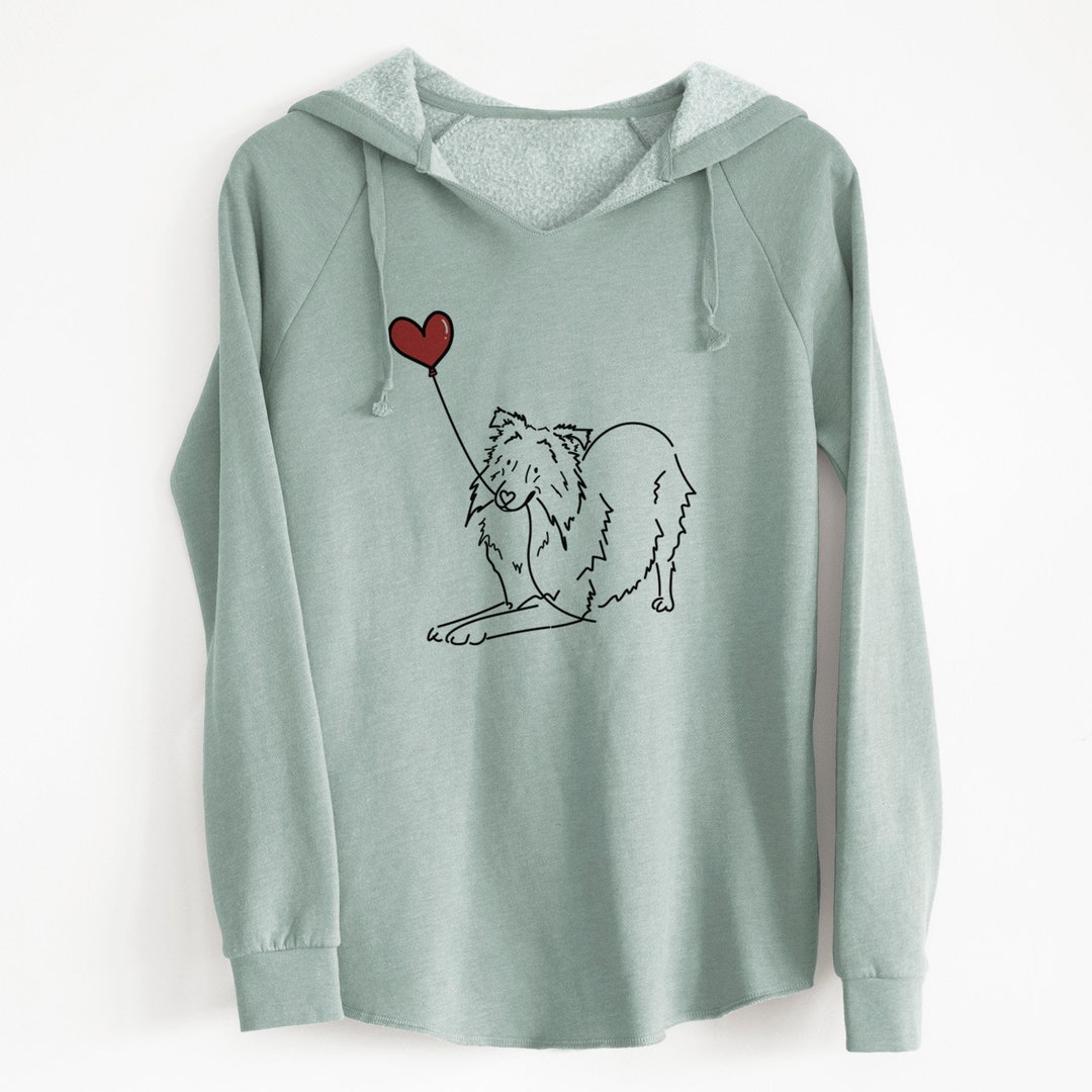 Sheltie Heart String - Cali Wave Hooded Sweatshirt - Dog Heart Hoodie ...