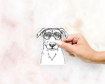 Quint the Mixed Breed Decal Sticker Gifts for Dog Lovers | Etsy