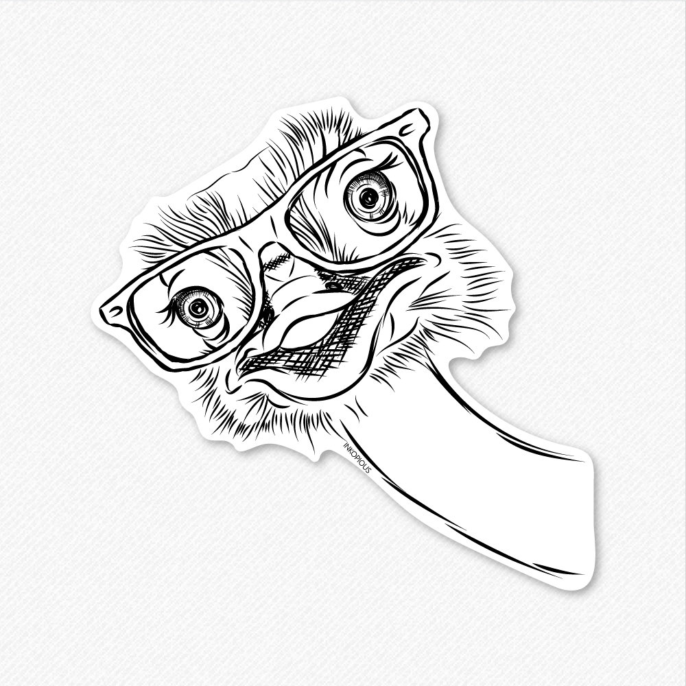 Ozzie the Ostrich Decal Sticker | Etsy