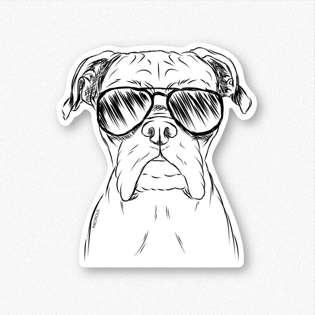 Axel the Boxer - Boxer Decal Sticker, Boxer Lover, Gifts for Dog Owner ...