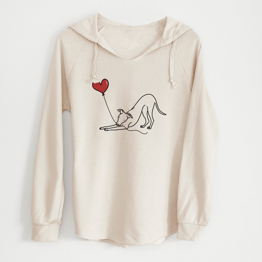 Whippet Heart String - Cali Wave Hooded Sweatshirt - Dog Heart Hoodie ...