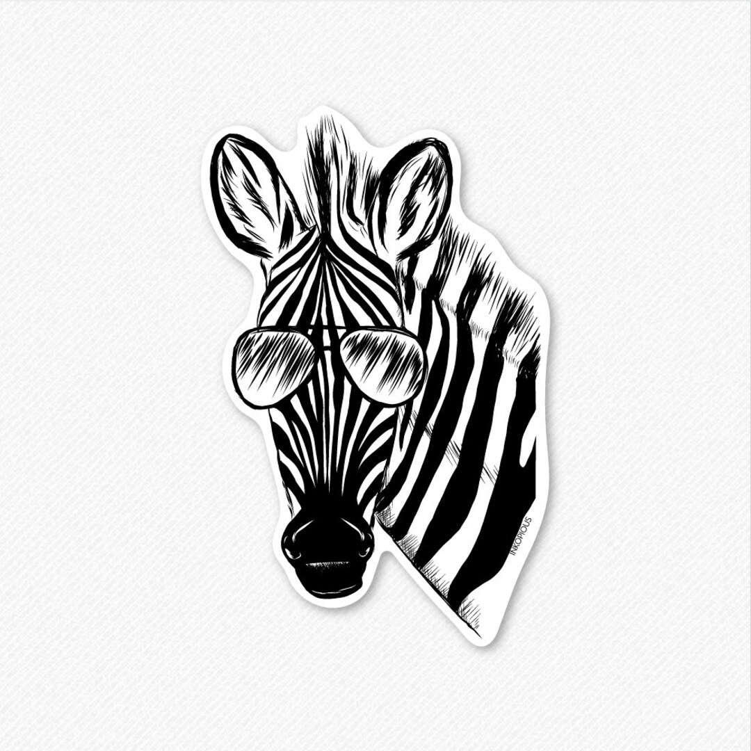 Zed the Zebra - Decal Sticker - Etsy