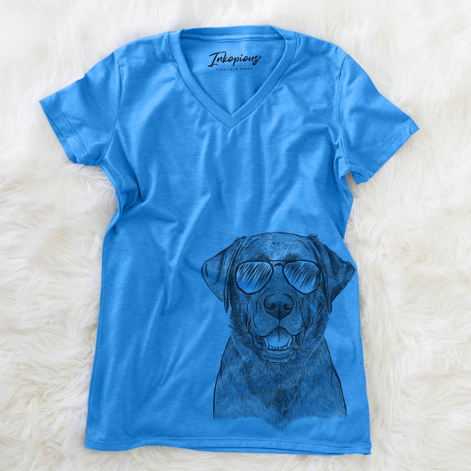 Heath the Black Lab Women's Modern Fit V-neck T-shirt | Etsy