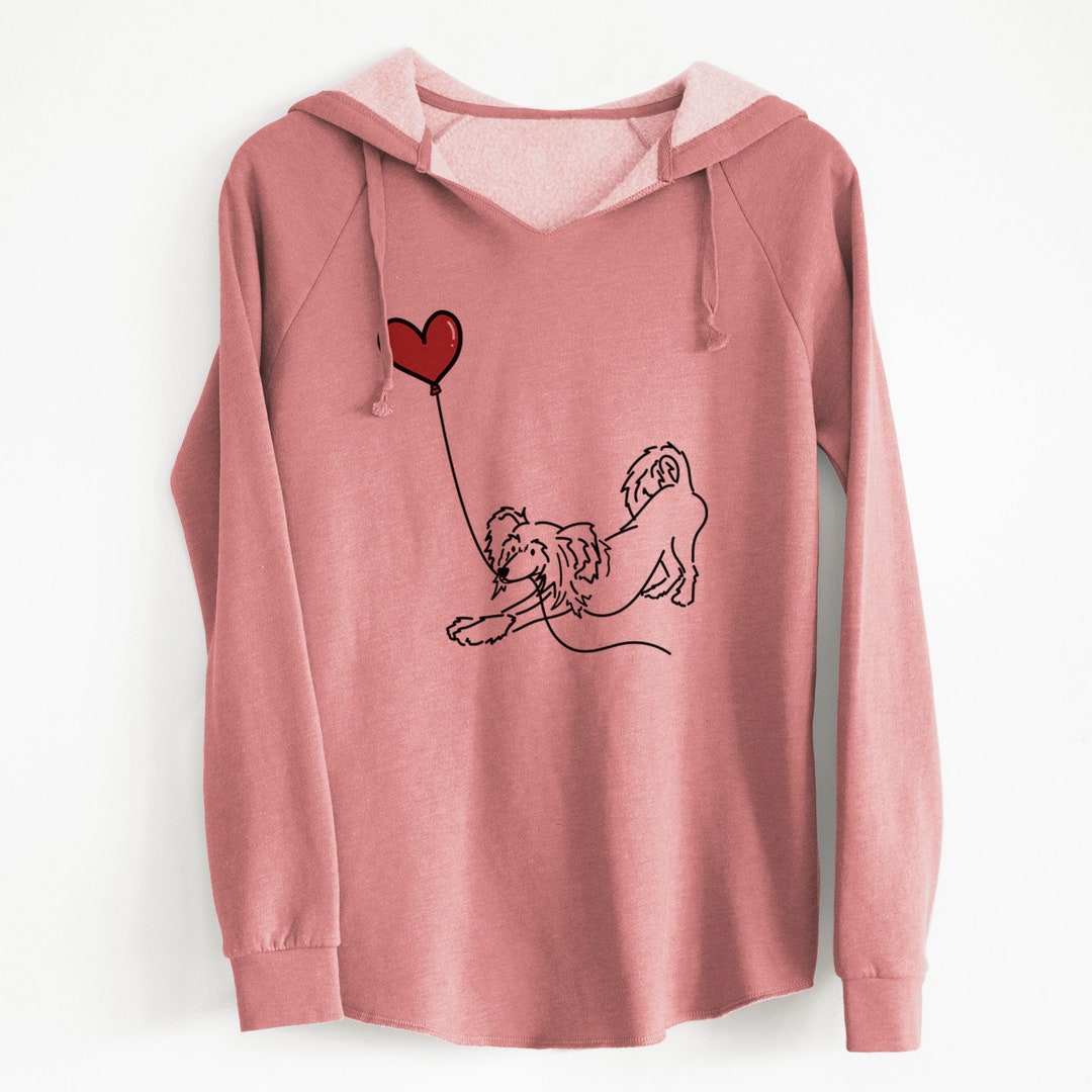 Chinese Crested Heart String Cali Wave Hooded Sweatshirt Dog Heart ...