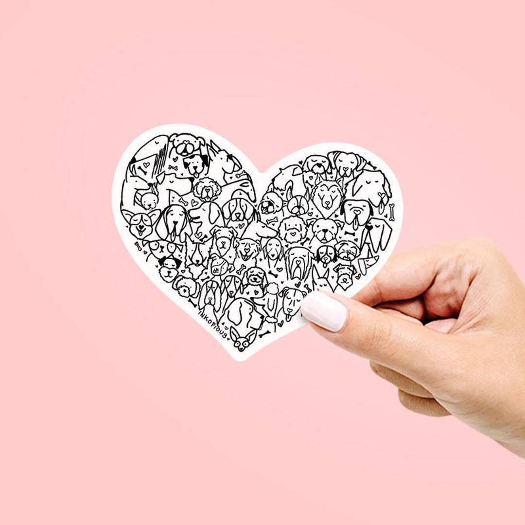Heart Full of Dogs - Decal Sticker, Gifts for Dog Lovers - Etsy
