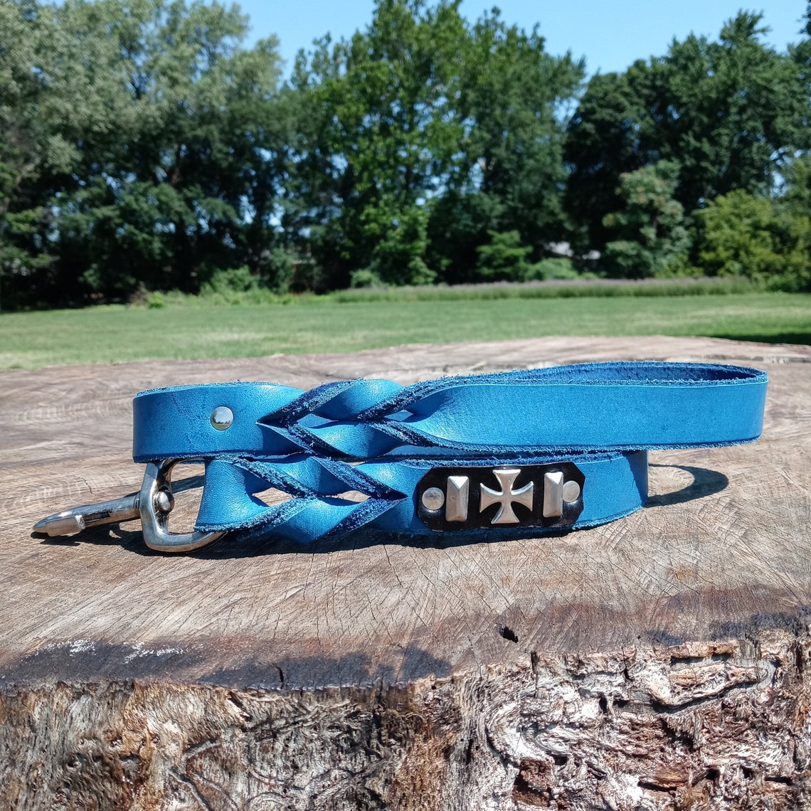 Two-toned Blue and Black Collar With Matching Leash. - Etsy
