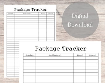 Shipping Tracker Template Printable Small Business Item - Etsy