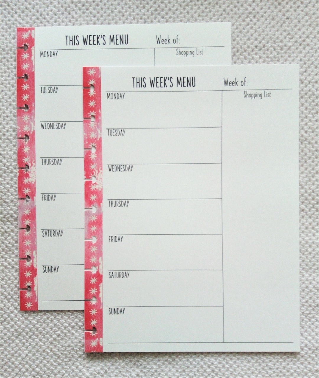 This Week Menu Sheets, Meal Planning Tracker, Planner Menus, Planner ...