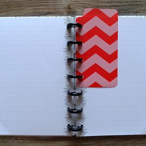 Chevron Disc Planner Bookmark, Chevron Insert, Spiral Bookmark, Daily ...