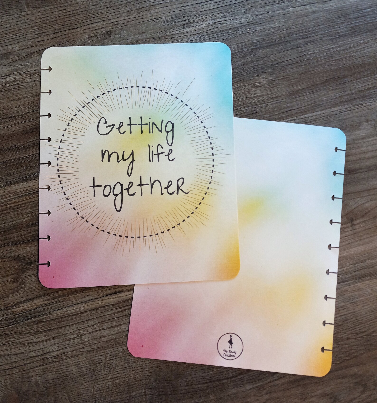 Happy Planner Cover, Getting My Life Together Cover, Sassy Disc Planner ...