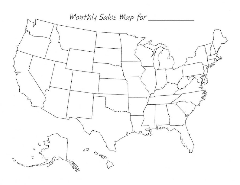 Sales Map Tracker Sales Tracker Printables Instant Download - Etsy