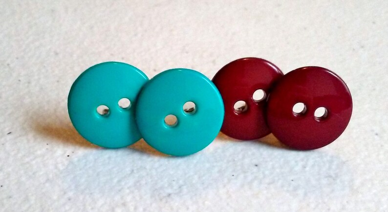 Button Stud Earrings Solid Color Studs Button Studs Small - Etsy